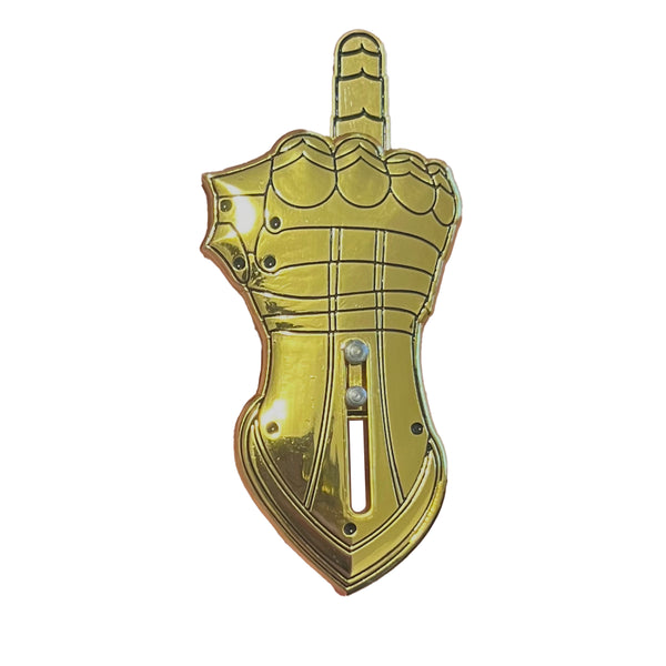 Moving Gold Gauntlet Pin – Inner Decay