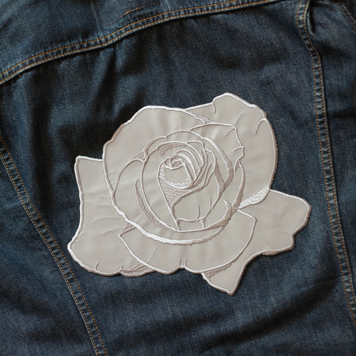 Reflective Rose Back Patch – Inner Decay