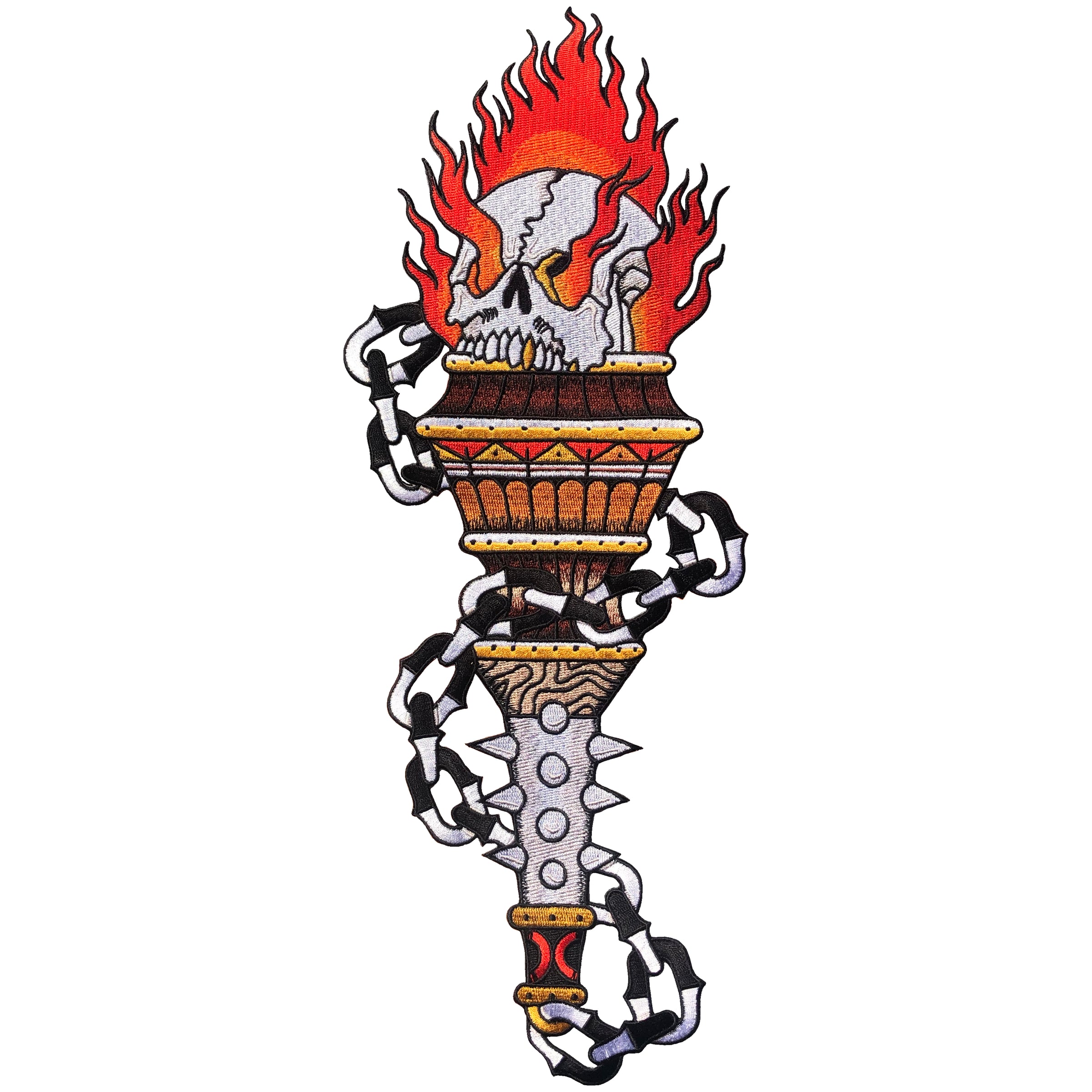 Mors Chained Torch Back Patch – Inner Decay