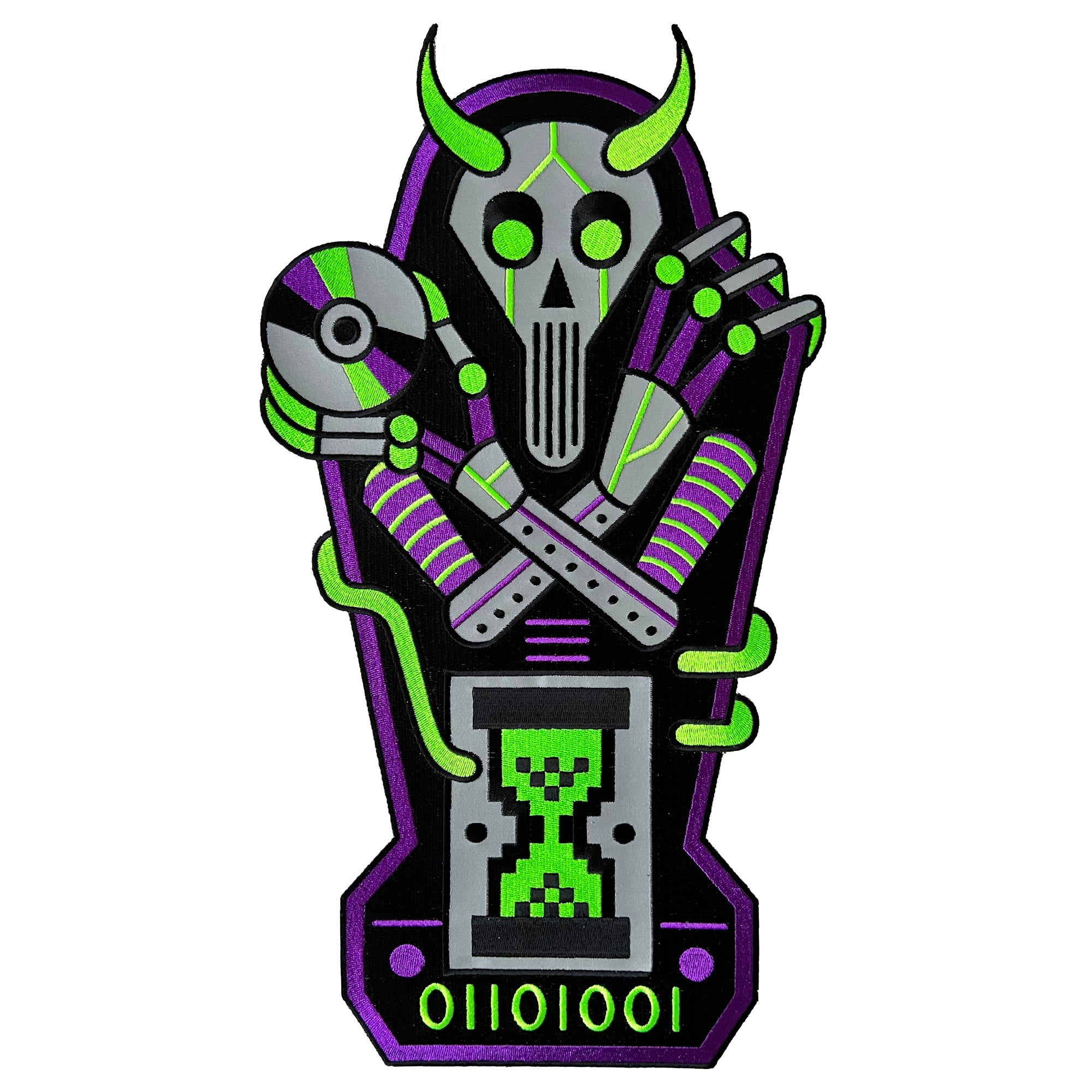 Yeahgnar Techno Reaper Reflective Back Patch – Inner Decay